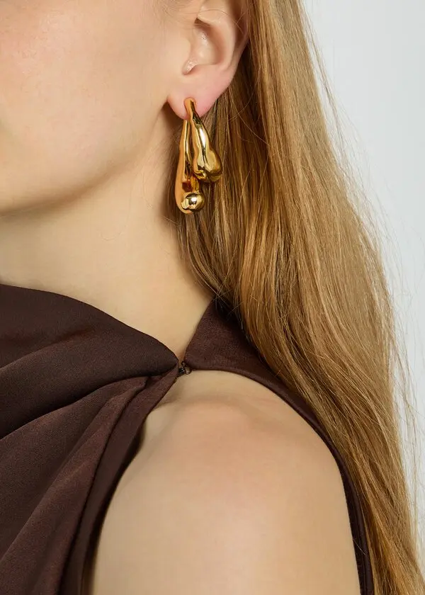 Alexis Bittar 14kt -plated Molten Drop Earrings - Gold