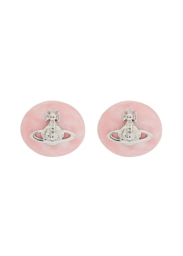 VIVIENNE WESTWOOD Maude Marble Orb Stud Earrings - Pink