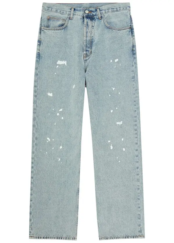ASKYURSELF Paint Splatter Straight-leg Jeans