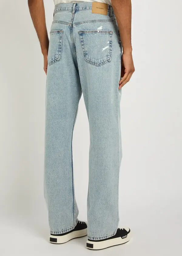 ASKYURSELF Paint Splatter Straight-leg Jeans