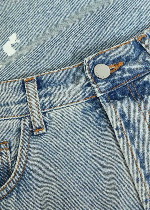 ASKYURSELF Paint Splatter Straight-leg Jeans
