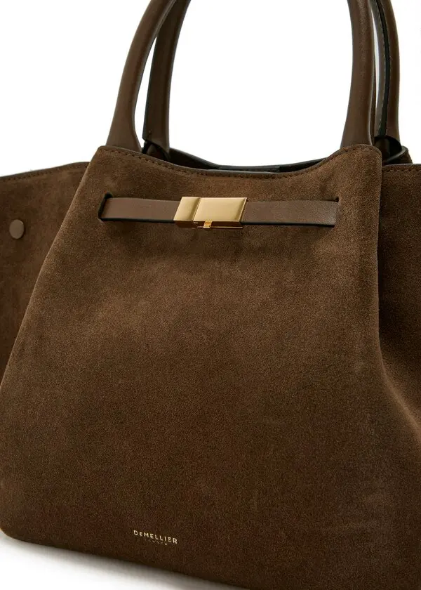 DEMELLIER The Midi New York Suede Tote Bag - Brown