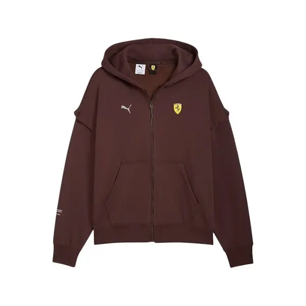 PUMA Scuderia Ferrari Premium Oversized Hoodie - Chocolate Brown