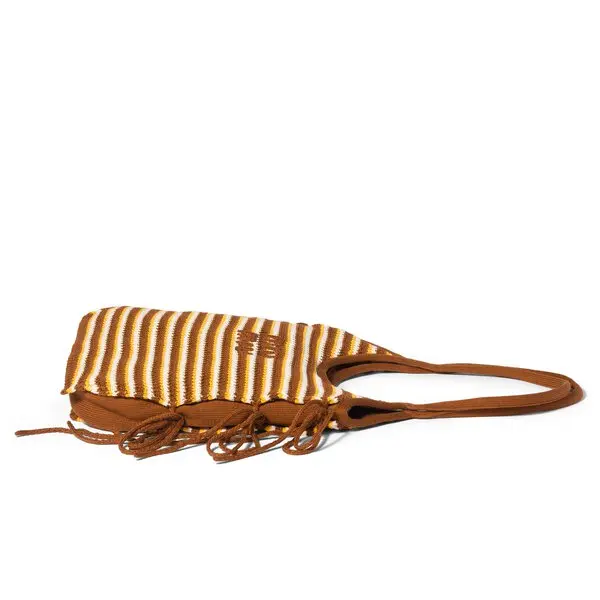 Miu Miu Ivy Crochet Bag - Cognac/yellow