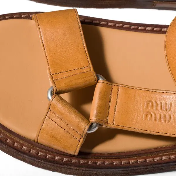 Miu Miu Leather Sandals