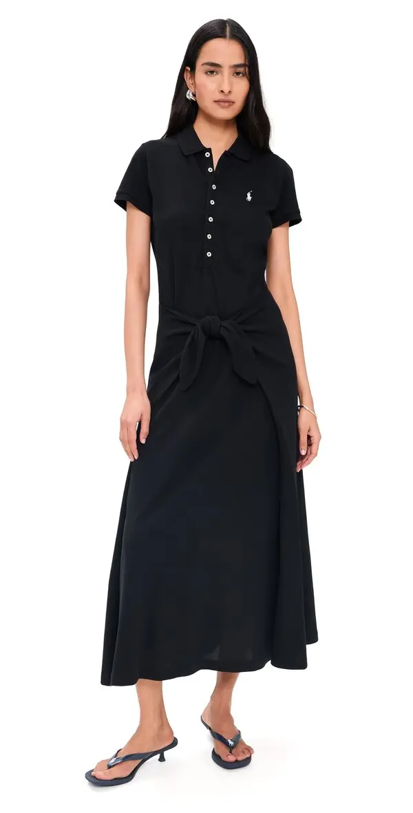 Polo Ralph Lauren Wrap Tie Polo Dress - Polo Black