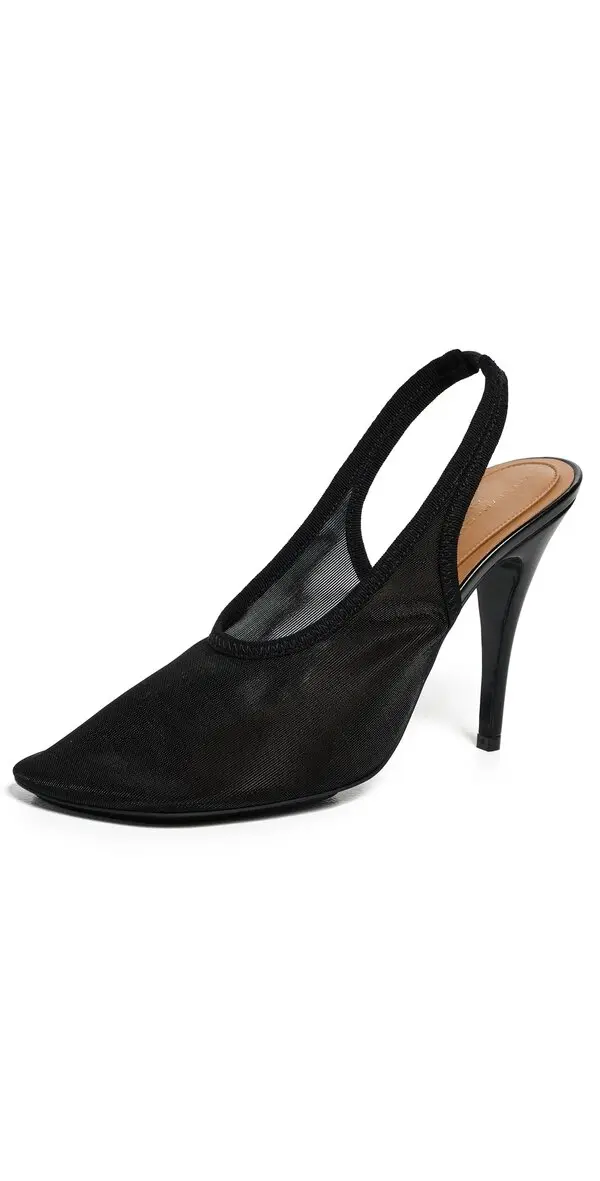 Stella McCartney Slingback Stretch Mesh Pumps - Black
