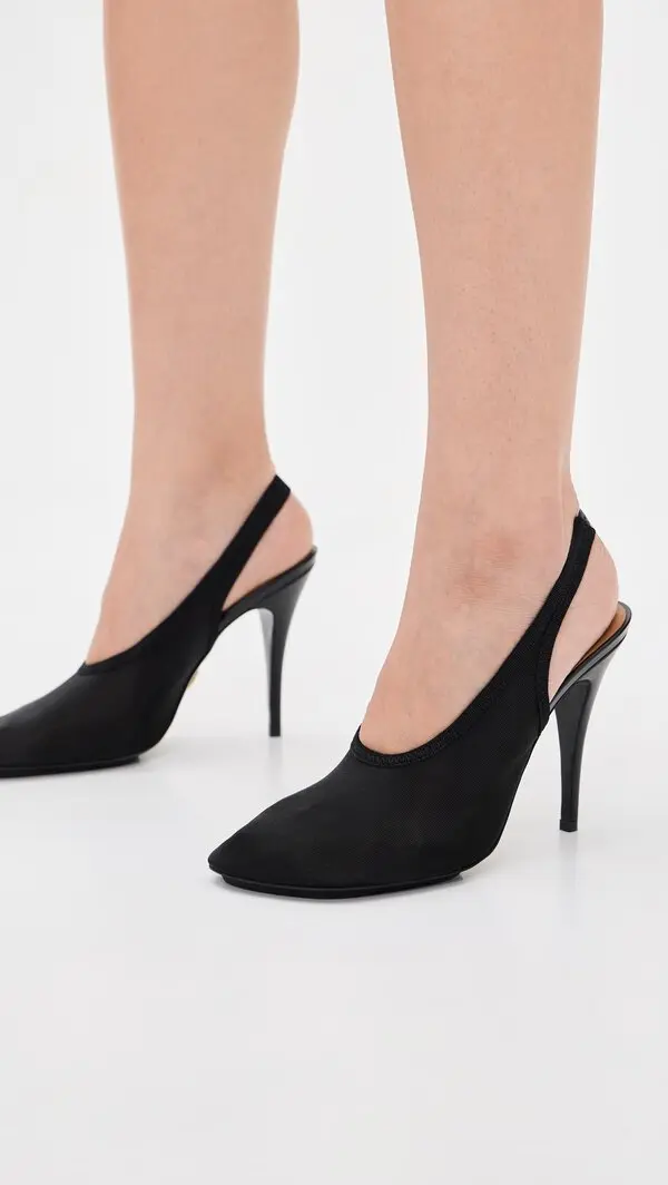 Stella McCartney Slingback Stretch Mesh Pumps