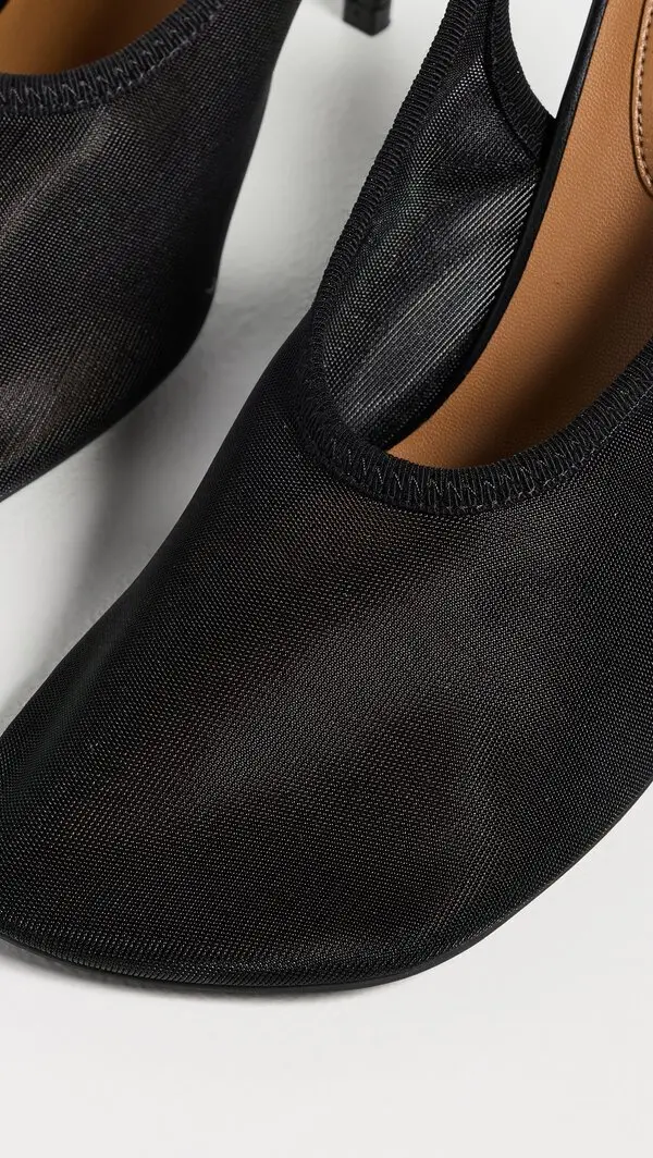 Stella McCartney Slingback Stretch Mesh Pumps