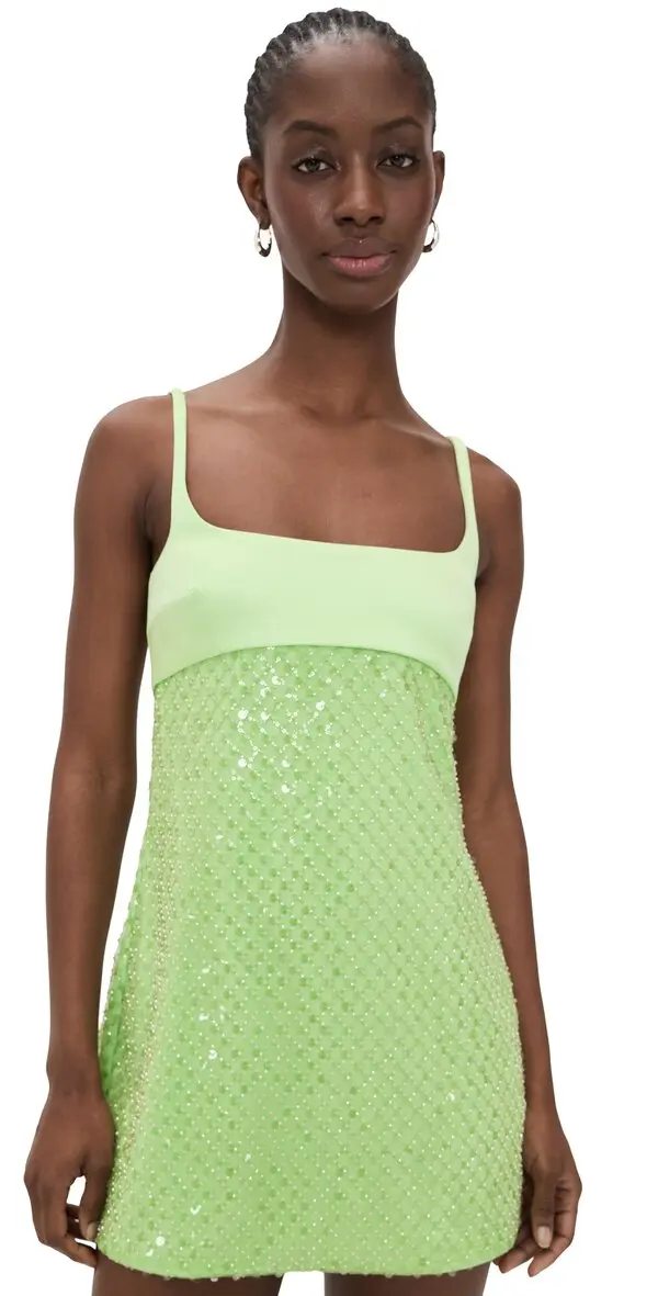 Retrofete Monyca Sequin Mini Dress - Pistachio