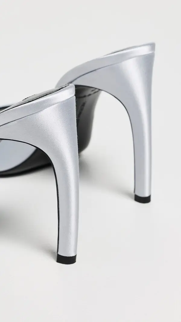 Victoria Beckham Harlow Open Toe Mules - Magnesium