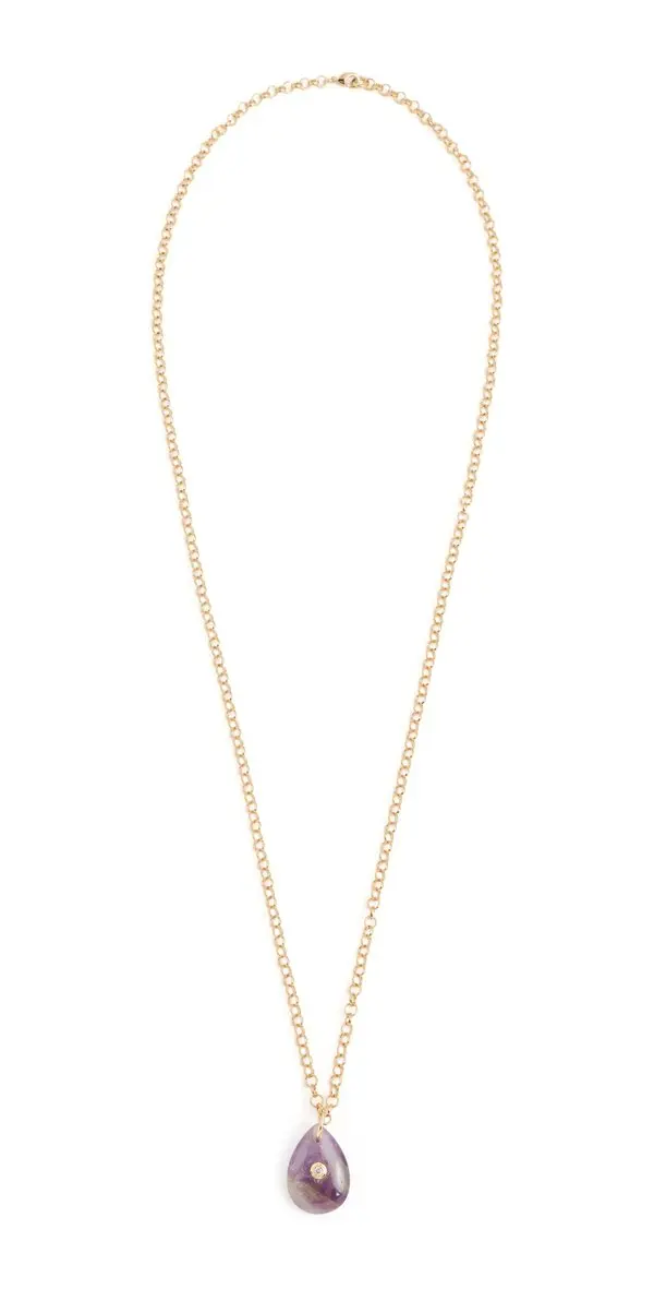 Alexa Leigh Celeste Pear Plum Necklace - Purple