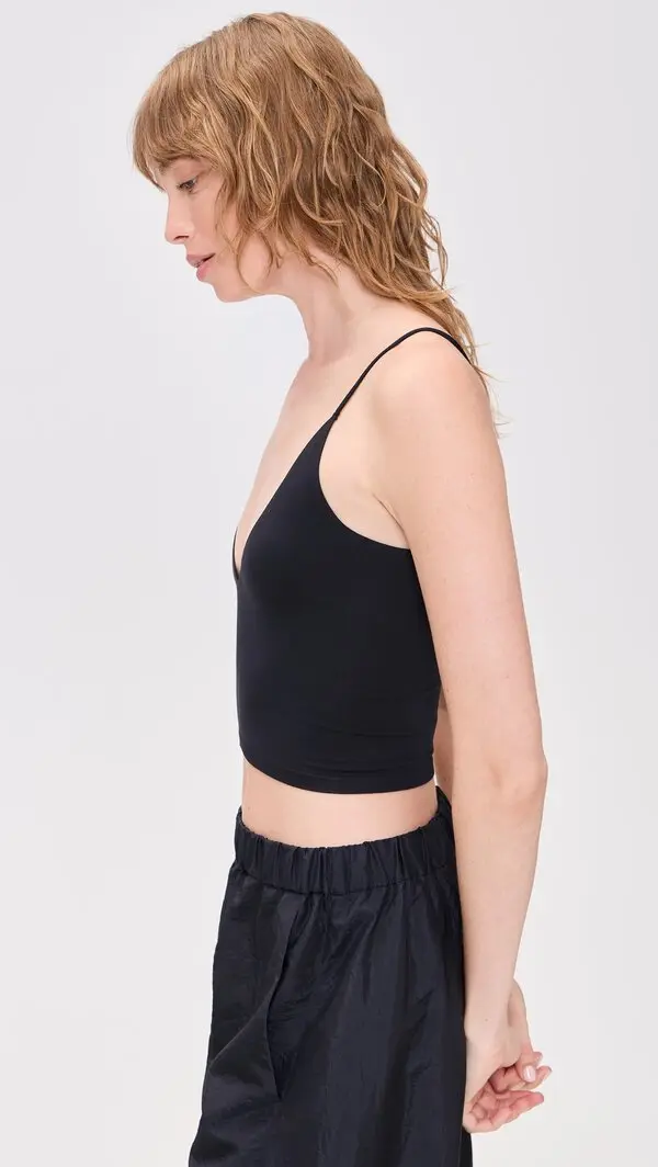 Free People Round Two Skinny Strap Bralette - Black