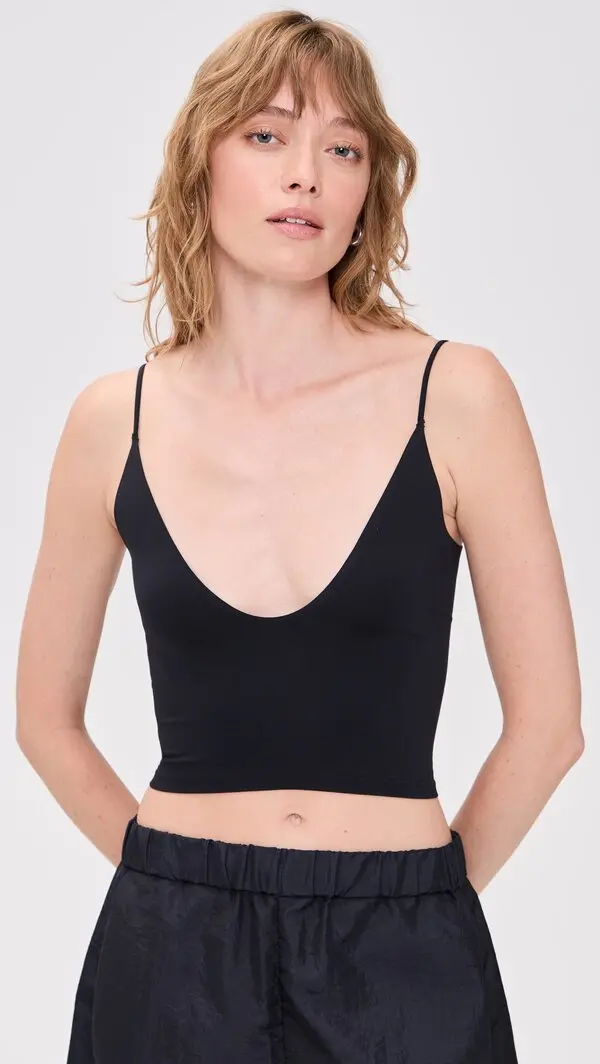 Free People Round Two Skinny Strap Bralette - Black