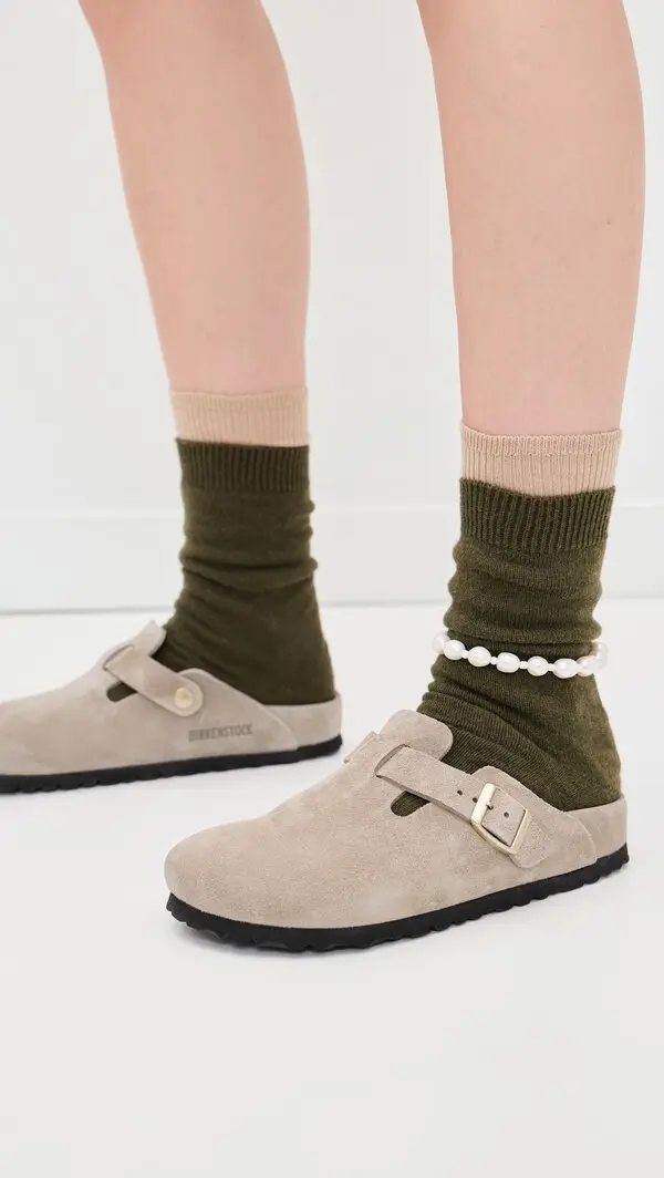 BIRKENSTOCK Boston Exquisite Clogs - Taupe