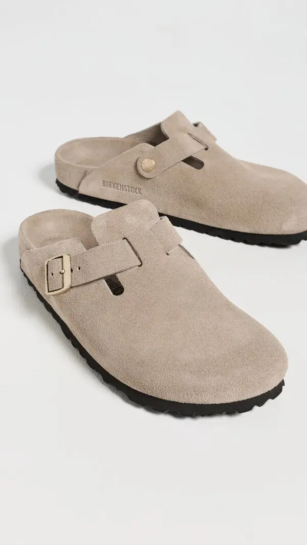 BIRKENSTOCK Boston Exquisite Clogs - Taupe