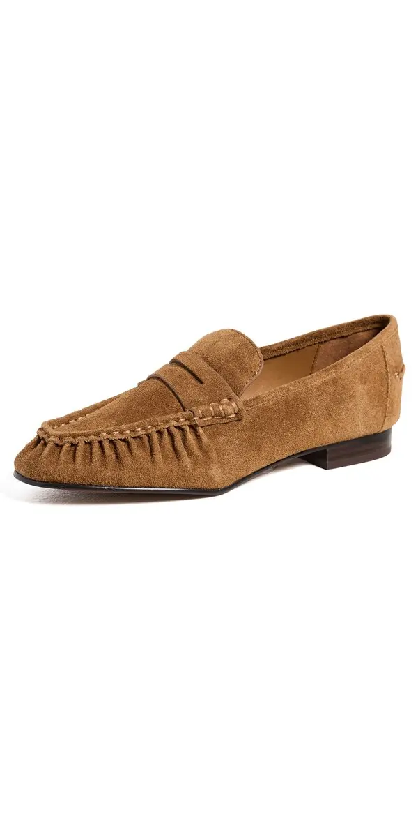 Madewell Ashley Ruched Loafers - Aged Cognac