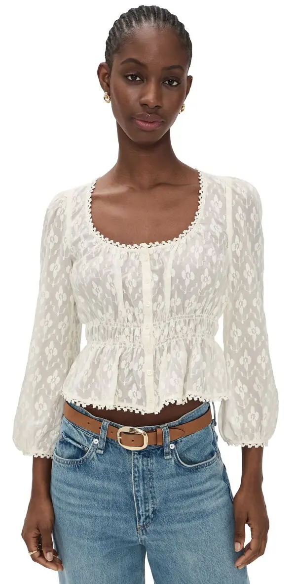 Paige Jay Blouse - Antique White