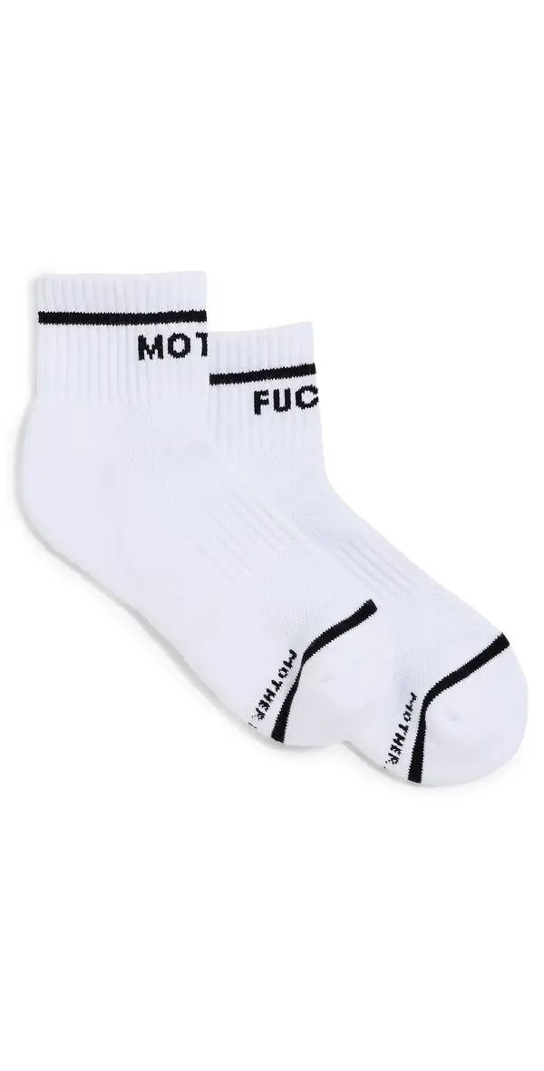 MOTHER Baby Steps Ankle Socks - White/black
