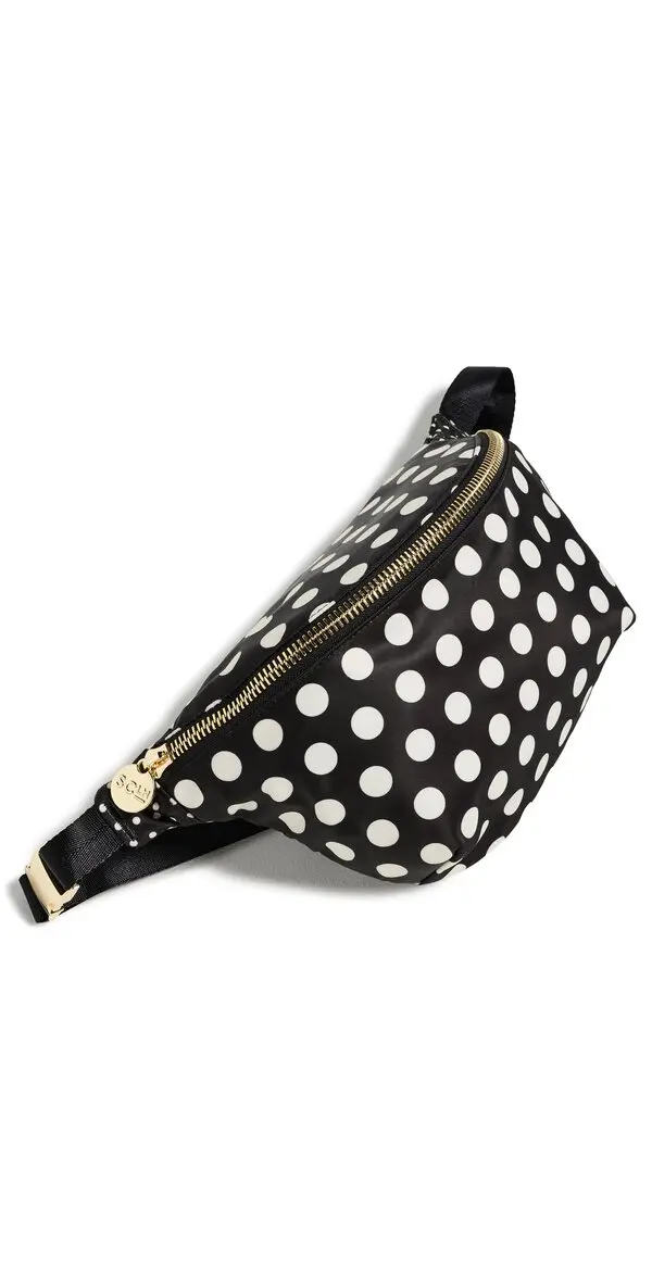Stoney Clover Lane Polka-dot Print Fanny Pack - Small Dot Black Base