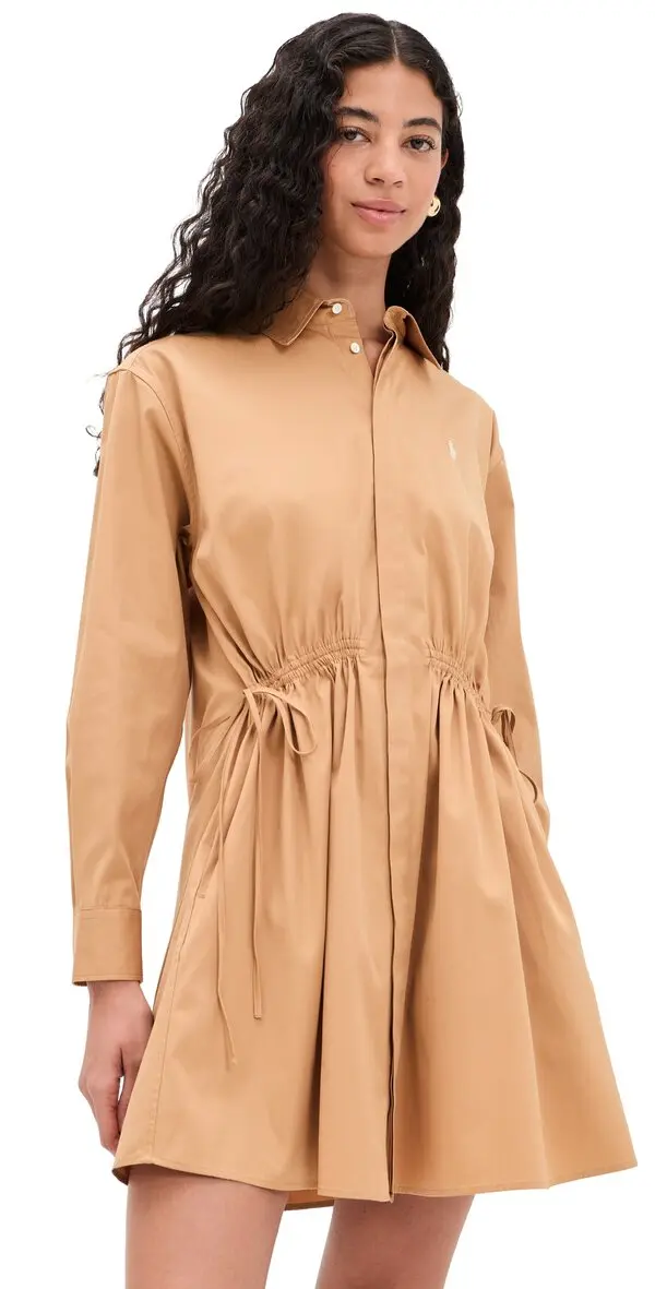 Polo Ralph Lauren Margo Mini Shirt Dress - Classic Camel