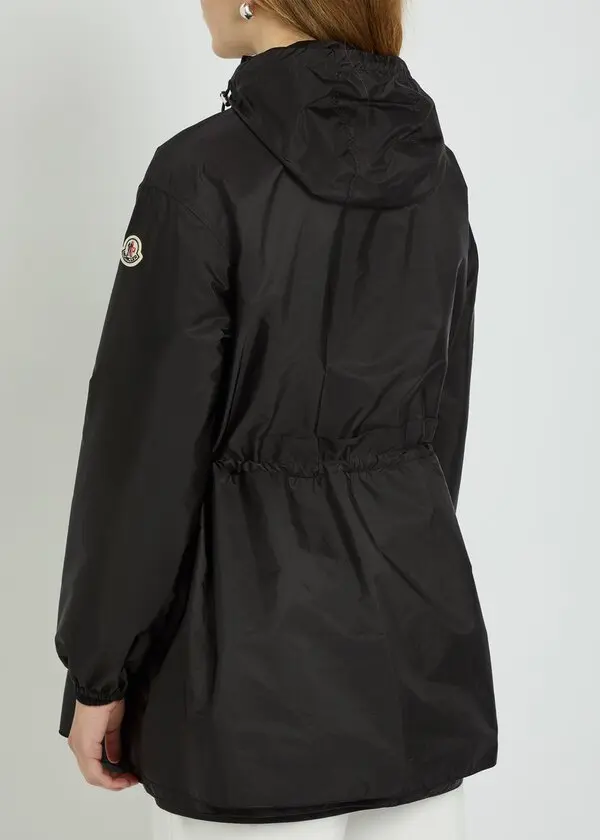 Moncler Weteau Drawstring Hooded Nylon Jacket - Black