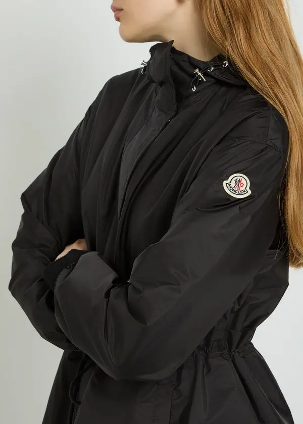 Moncler Weteau Drawstring Hooded Nylon Jacket - Black