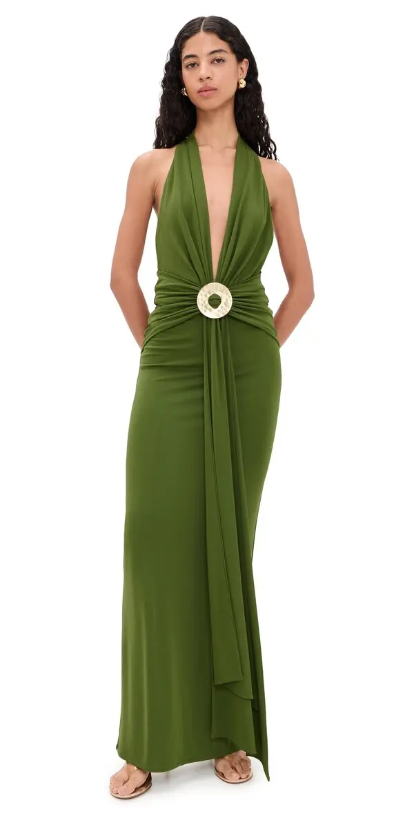 Cult Gaia Chii Maxi Dress - Deep Pasture