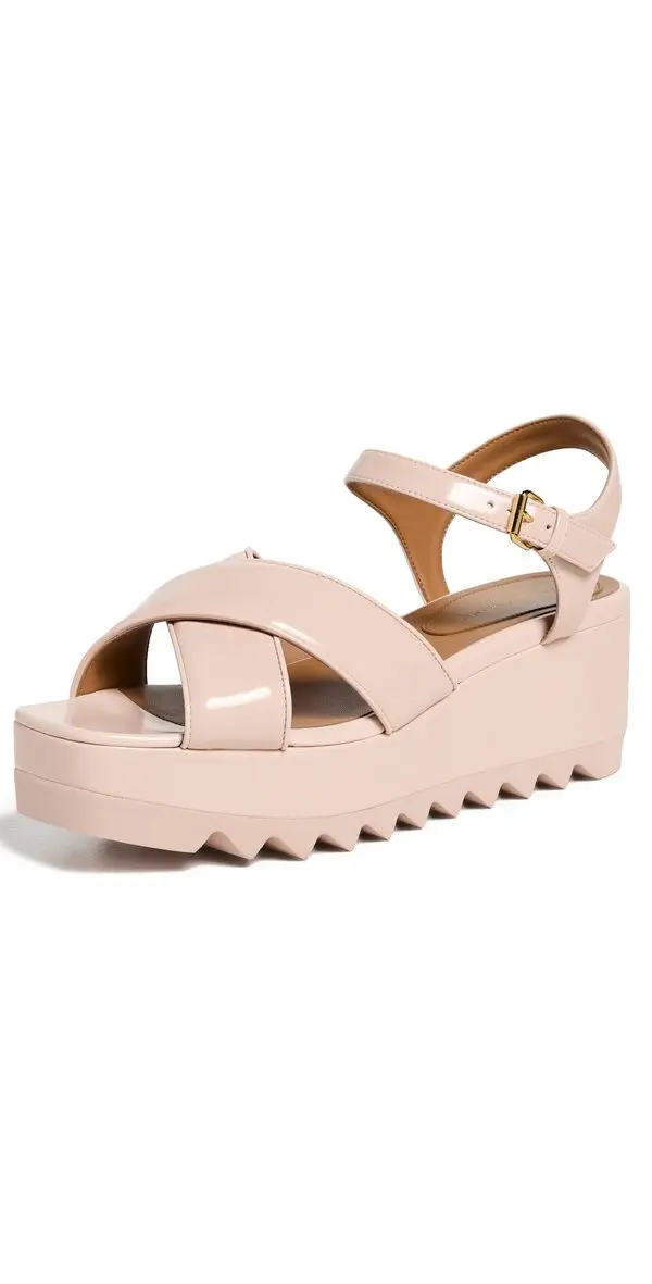 Stella McCartney Elyse Criss Cross Vegan Sandals - Ballet Pink