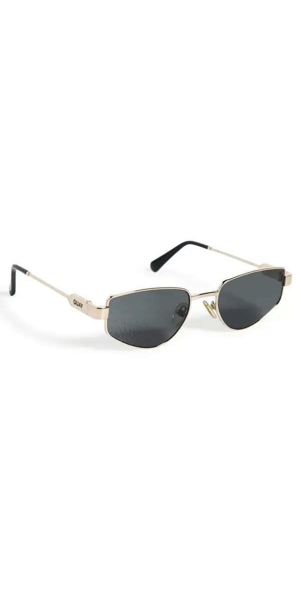 Quay Hit Single Sunglasses - Gold/smoke