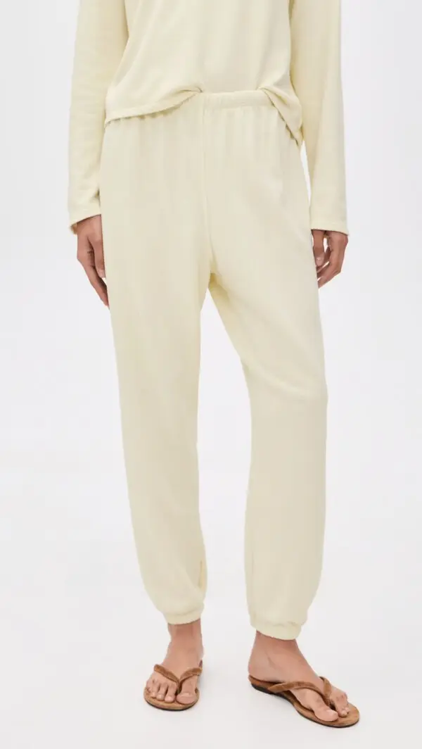 PERFECTWHITETEE Johnny French Terry Easy Sweatpants - Custard