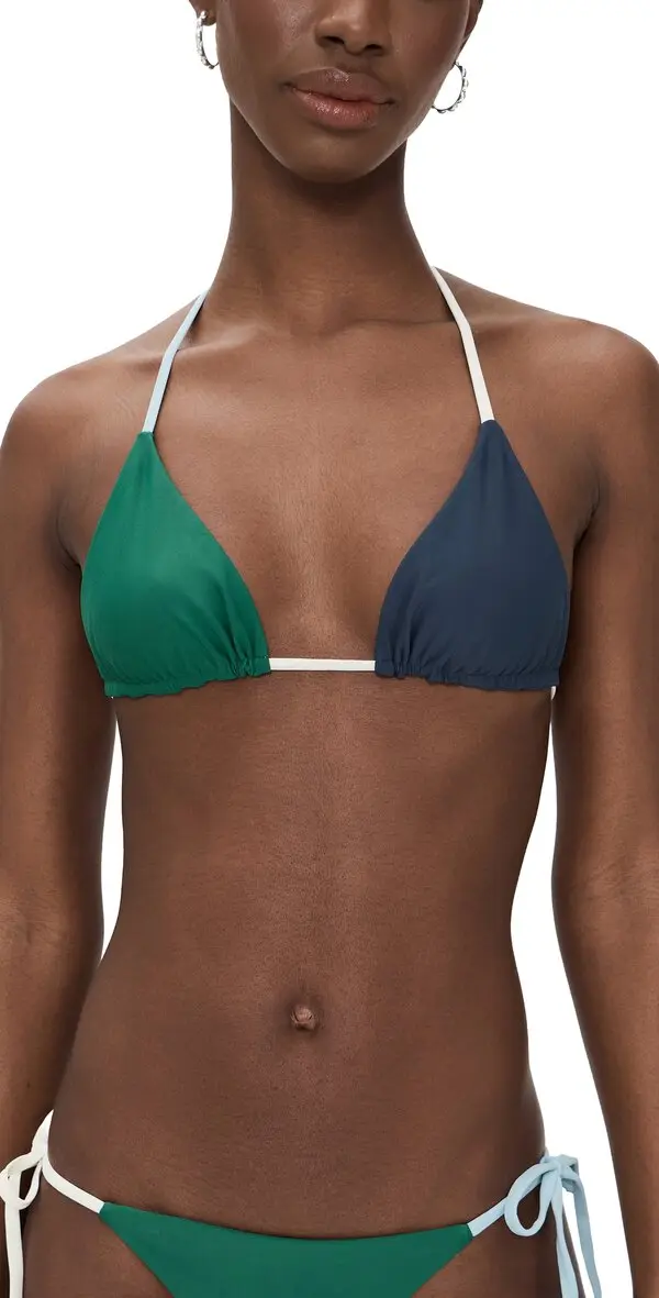 Mikoh Reine Bikini Top - Mixed Malachite
