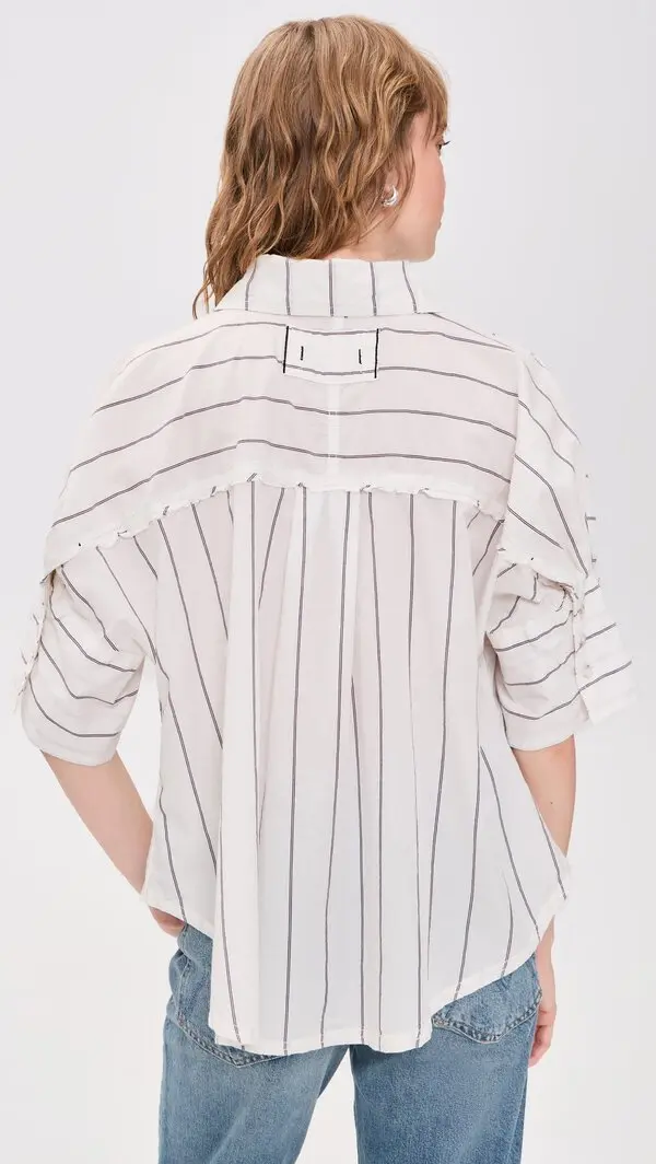 Free People Seaside Stripe Button-down Shirt