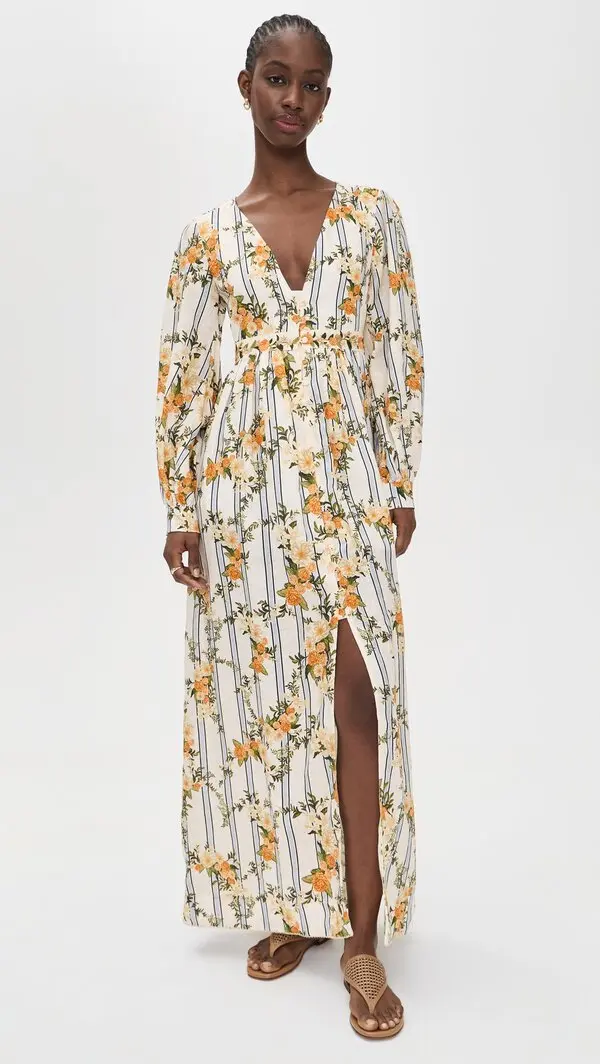Agua Bendita Frambuesa Valle Linen Dress
