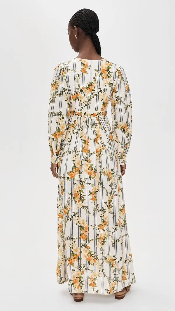 Agua Bendita Frambuesa Valle Linen Dress