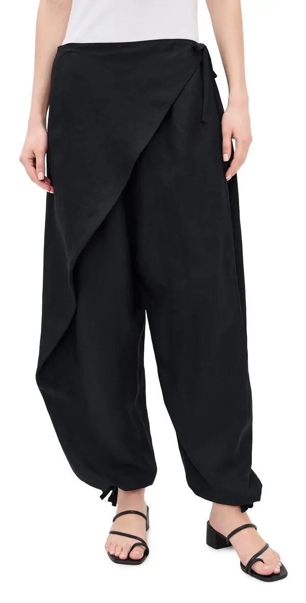 Polo Ralph Lauren Tie-front Wrap Pants - Polo Black