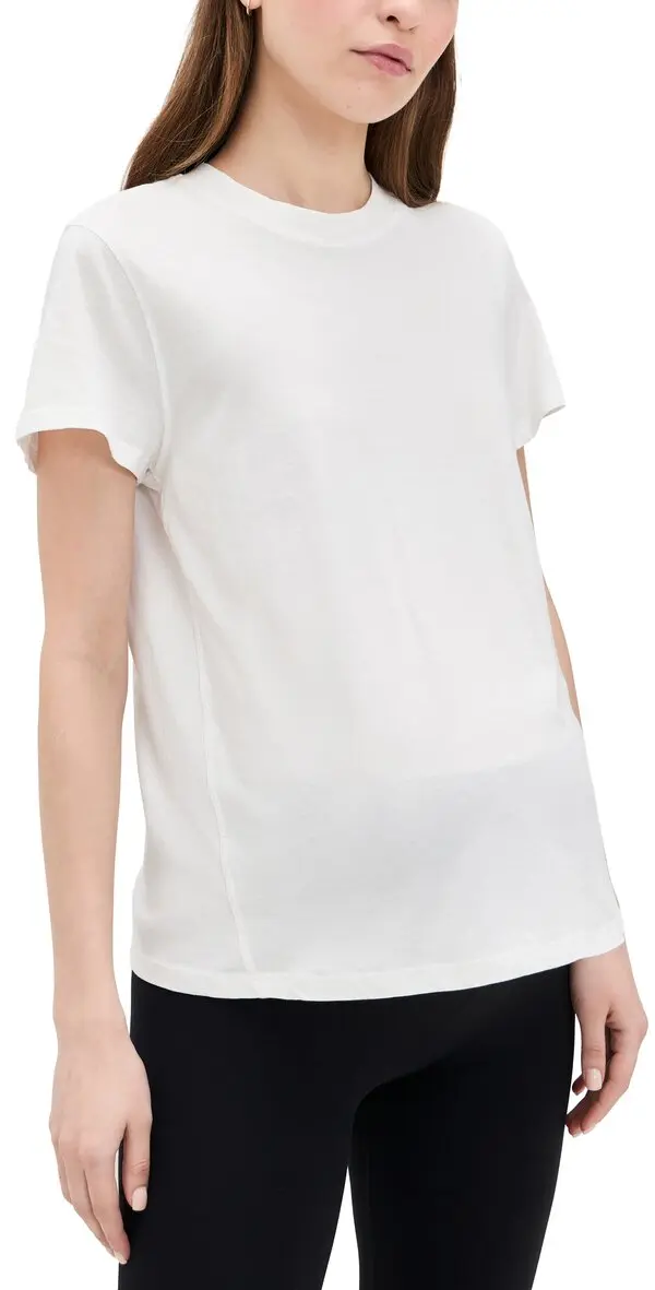 Hatch Washed Cotton Crew Neck Tee - White
