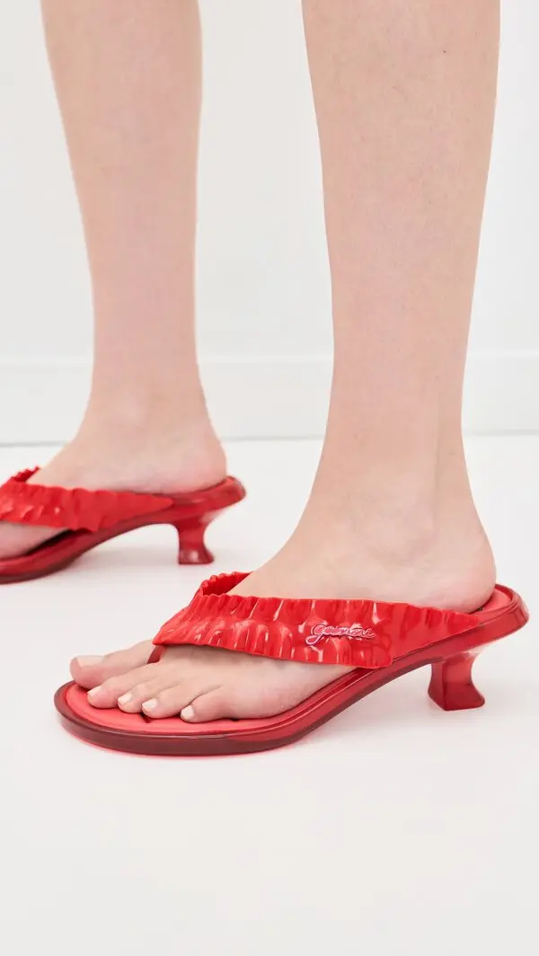 Melissa X Ganni Jelly Thong Kitten Heels