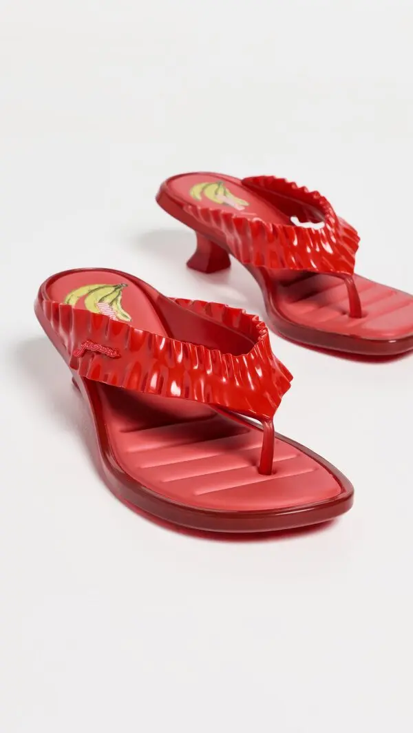 Melissa X Ganni Jelly Thong Kitten Heels