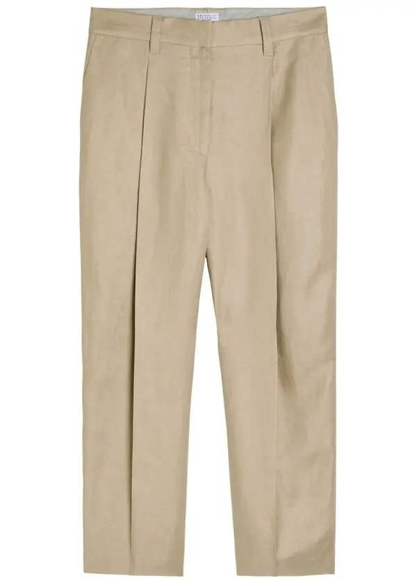 Brunello Cucinelli Straight-leg Linen Trousers