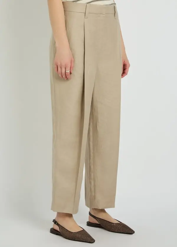 Brunello Cucinelli Straight-leg Linen Trousers