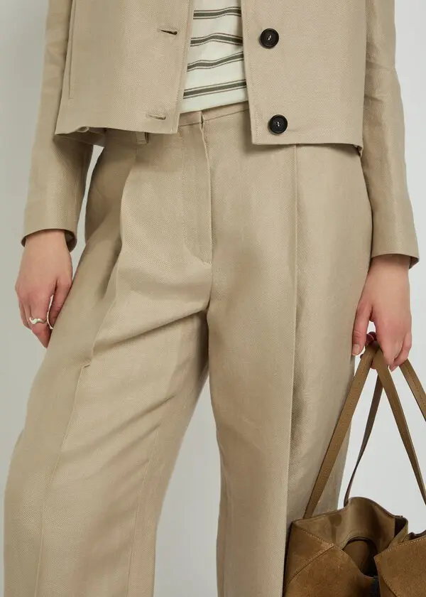 Brunello Cucinelli Straight-leg Linen Trousers