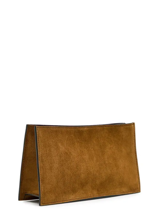 METIER Suede Clutch - Tan