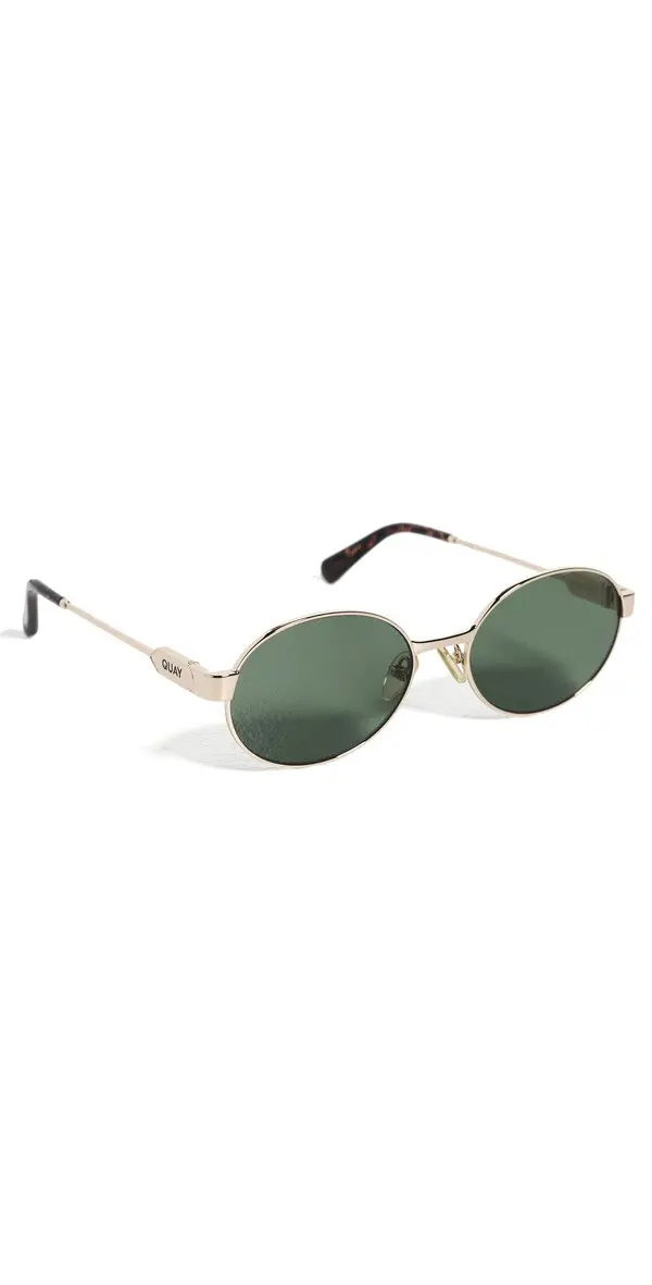 Quay Anyways Sunglasses - Gold/green
