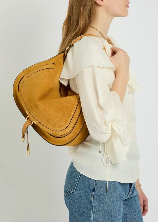 Chloé Marcie Medium Shoulder Bag - Tan