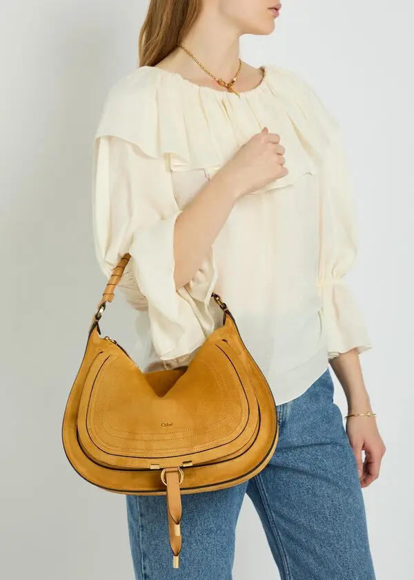 Chloé Marcie Medium Shoulder Bag - Tan
