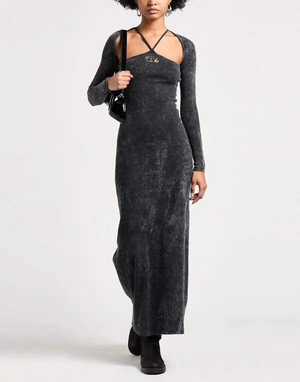 DIESEL® Maxi Dress With V-neck And Cutout Detail