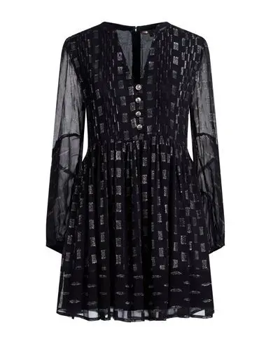 Maje Mini Dress Viscose, Metal Fiber - Blue