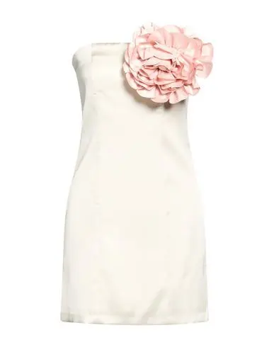 VICOLO Mini Dress Ivory Size Polyester - White