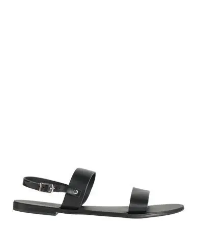 NICOLAS LAINAS Slingback Leather Sandals - Black